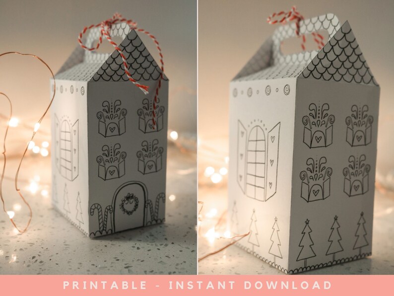 Printable Gingerbread House Christmas Gift Box Printable Paper Craft ...