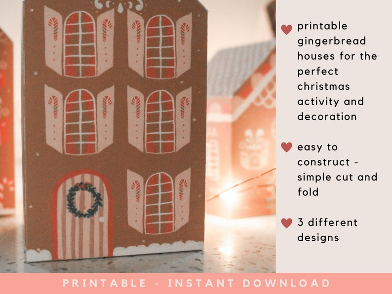 Printable Gingerbread Houses | Printable Paper Craft | Kids Activity ...