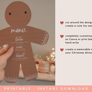 Printable Gingerbread Menu Template Canva Printable Paper Craft ...