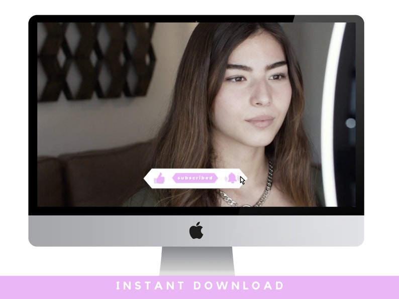 Animated Purple Youtube Subscribe Button | Overlay for Intro Videos ...