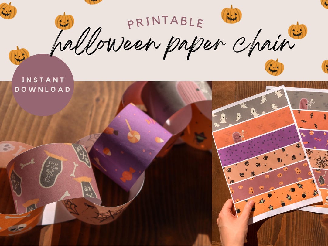 Printable Halloween Paper Chain | Craft | Printables for Kids ...