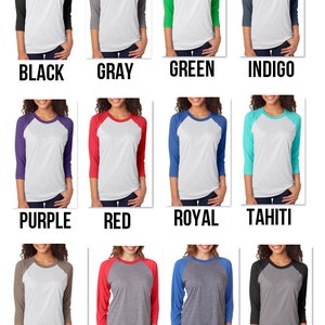 Custom Adult Raglan - Custom Unisex Raglan - Personalized Raglan T ...