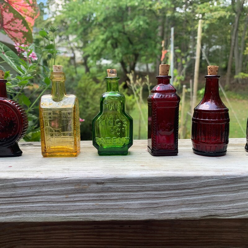 Colored Glass Bottles - Etsy