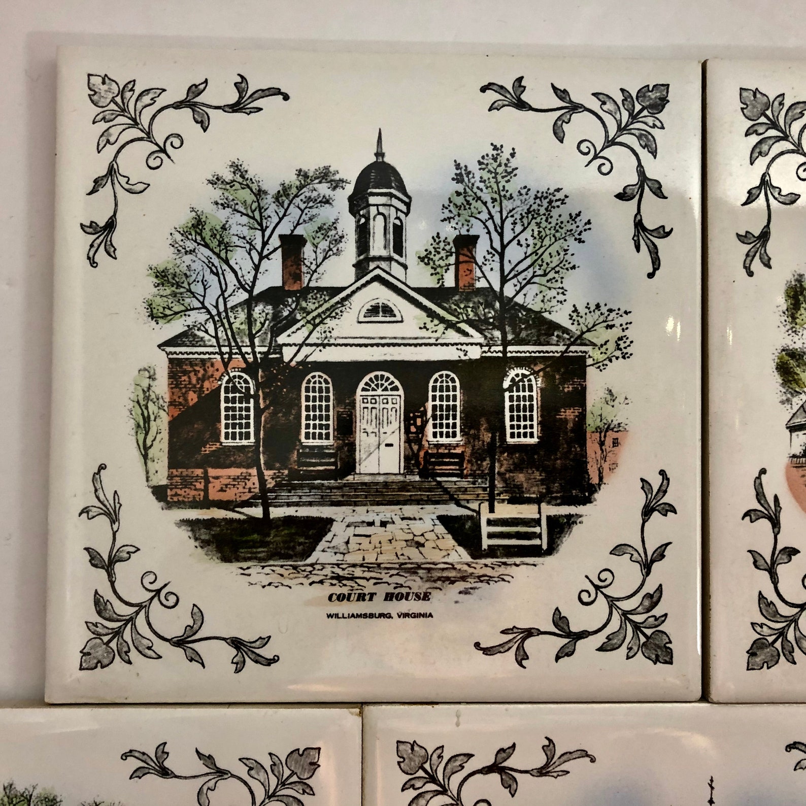Tiles Colonial Williamsburg Historic Buildings Ceramic Made in | Etsy