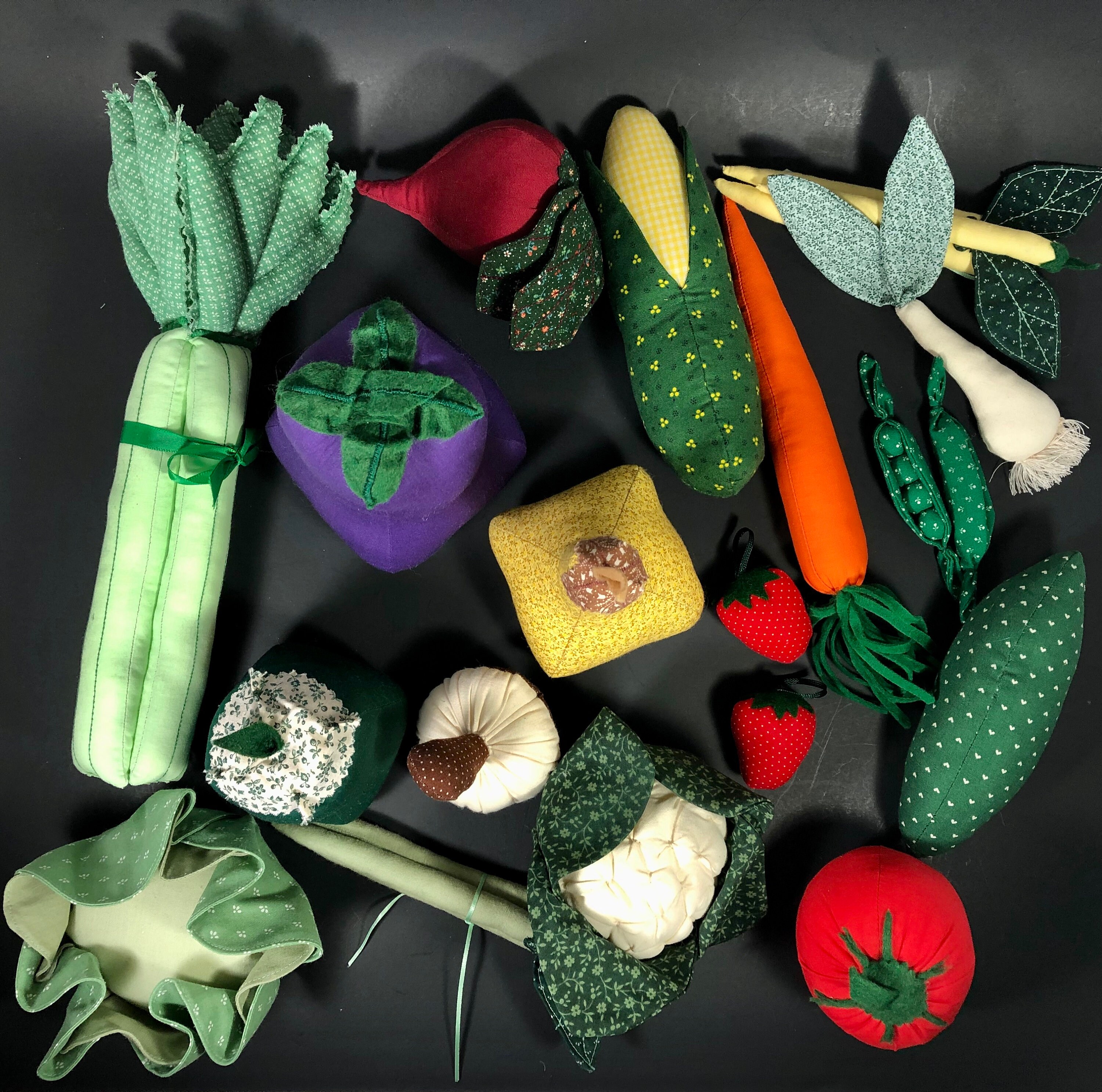 Vegetables Fruit Fabric Handmade New Vintage Condition Make a Choice ...