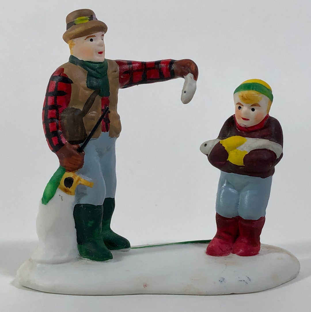 Lemax the Prize Catch Fish Christmas Figures Putz Yard Train Yard ...