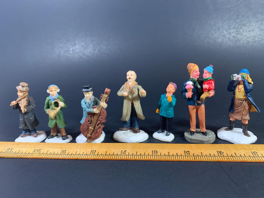Lemax Townspeople Musicians Singer Photographer Dad Baby Ice Cream Cone ...