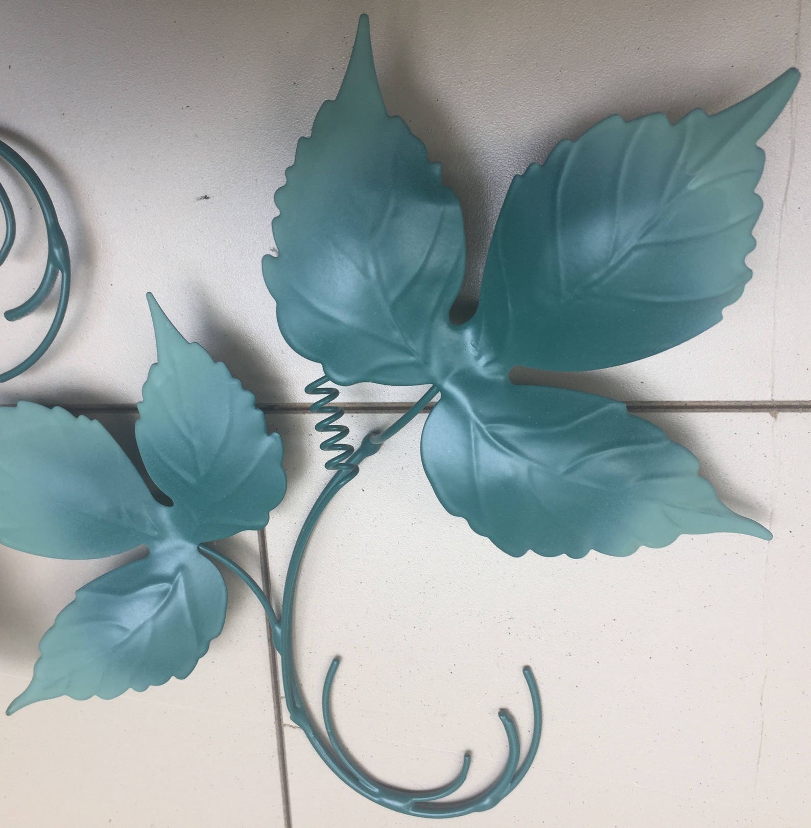 Home Interiors Verdigris Wall Art Metal Leaves Clusters Branch - Etsy