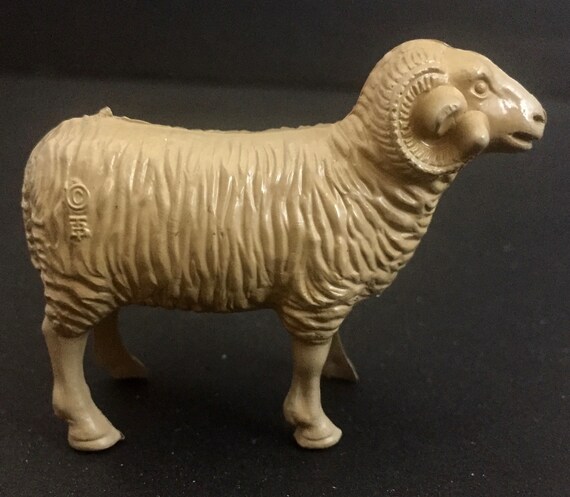 Ram Sheep Figure Hong Kong Plastic Molded 1950s Beautiful - Etsy