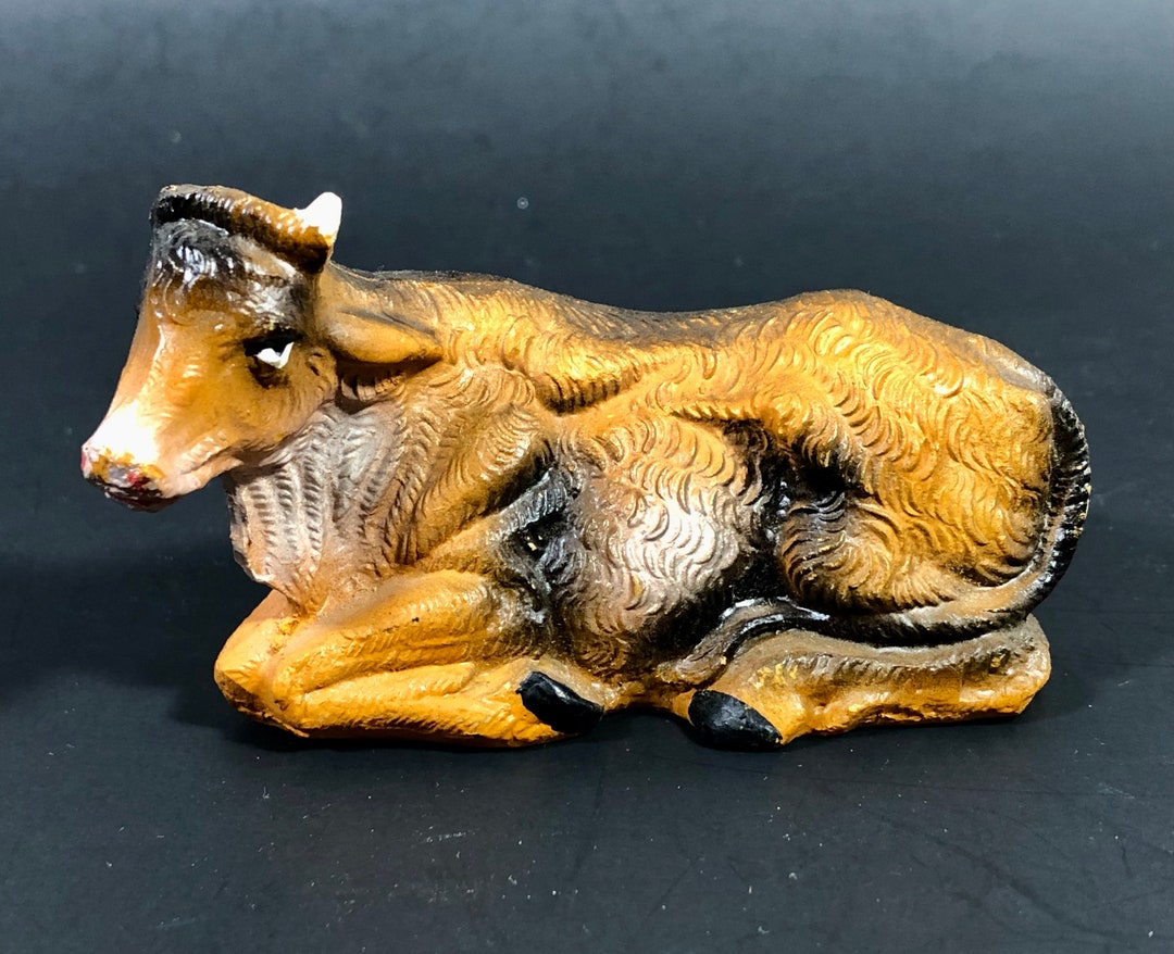 OX Cow for 4 Inch Nativity Ox Manger Creche Figure Italy 1940s ...