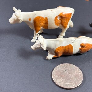 Mini Plastic Animals Mid Century Farm Animals Cows Pigs Chickens Horses ...