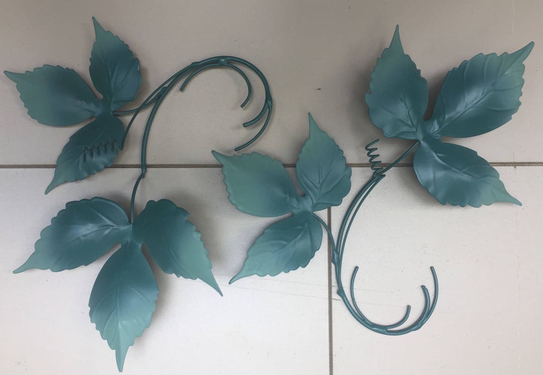 Home Interiors Verdigris Wall Art Metal Leaves Clusters Branch - Etsy