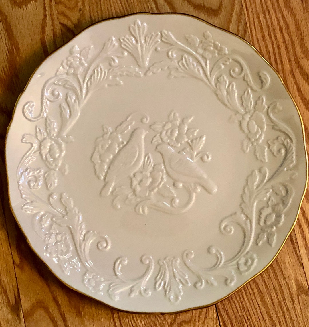 Lenox Lovebirds Anniversary Plate Lovebirds Serving Platter Embossed ...