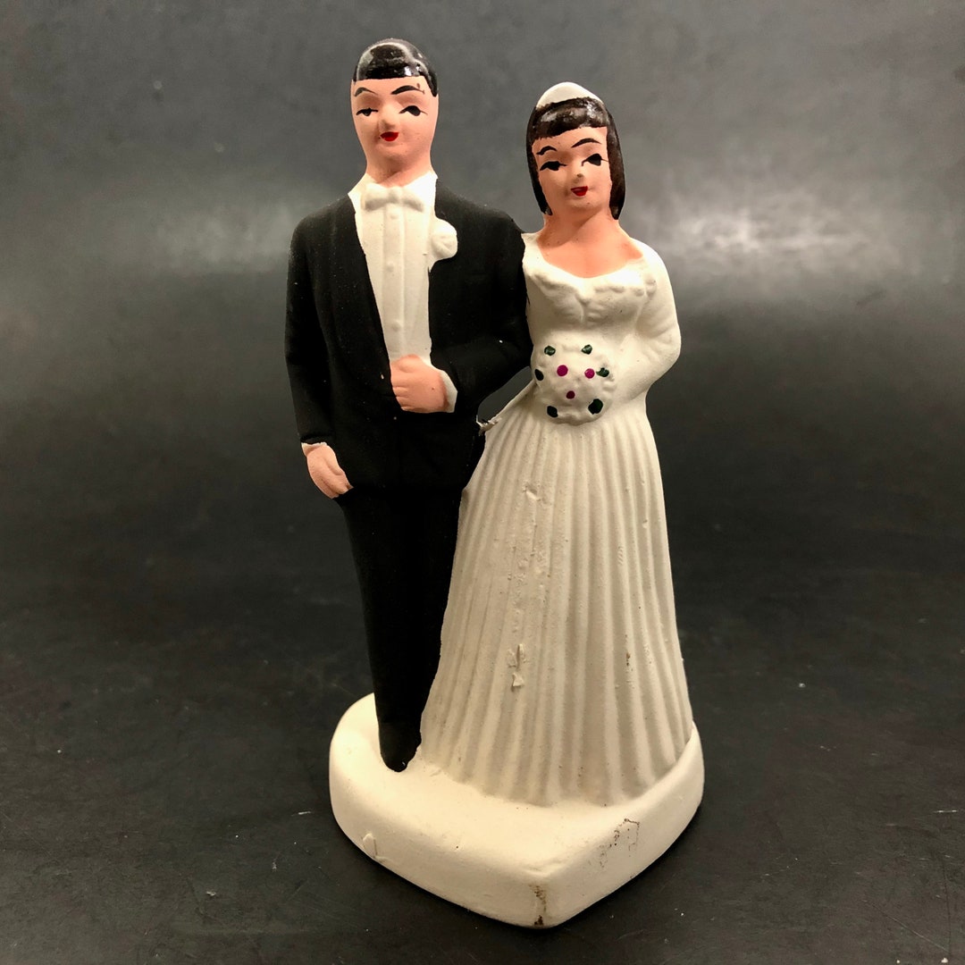Bride Groom Porcelain Cake Topper Anniversary Wedding Empress - Etsy