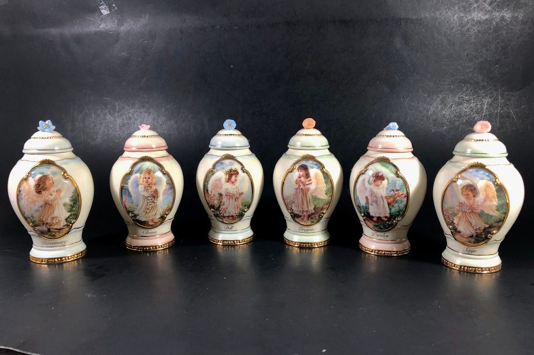 Spice Jar Touch of Heaven Collection Heirloom Porcelain Dona Gelsinger ...