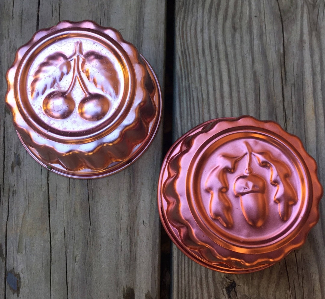 Molds Copper Tone Set of 2 Jello Mold, Butter Mold, Baking Mold ...