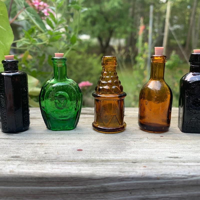 Colored Glass Bottles - Etsy