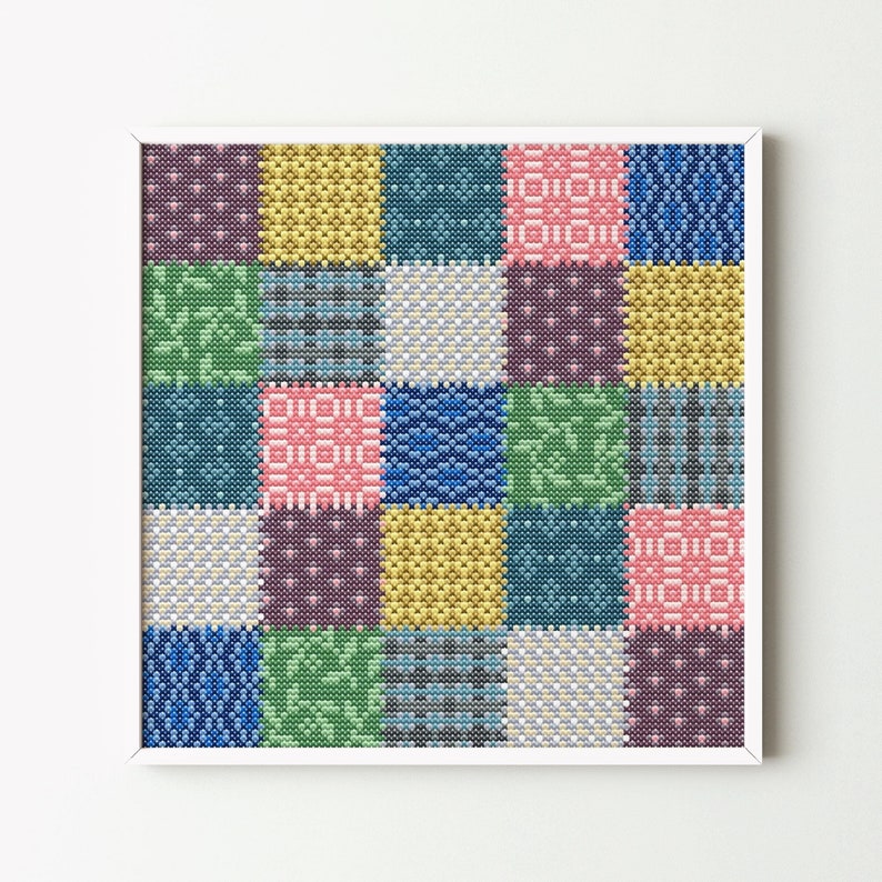 Patchwork Quilt - Cross Stitch Pattern - Digital Download - Etsy