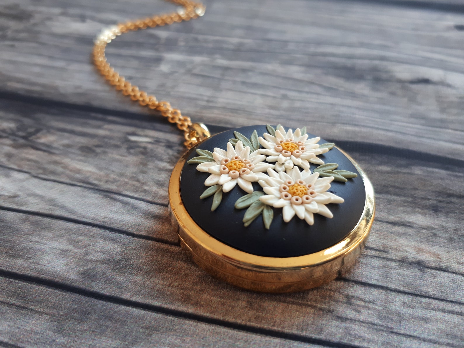 Edelweiss Necklace Locket With 3 Photos for Mom Edelweiss Jewelry ...