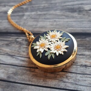 Edelweiss Necklace Locket With 3 Photos for Mom Edelweiss Jewelry ...