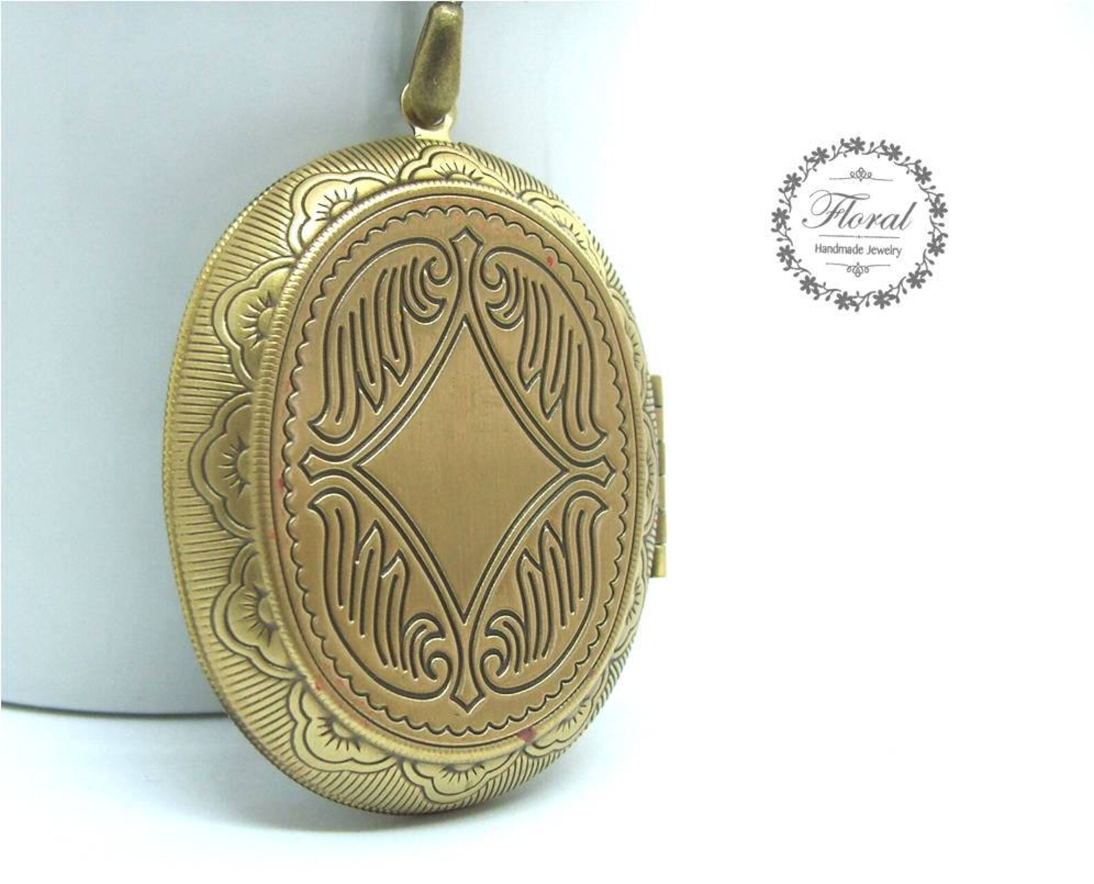 Personalized Multi Photo Locket Secret Message Locket Large | Etsy