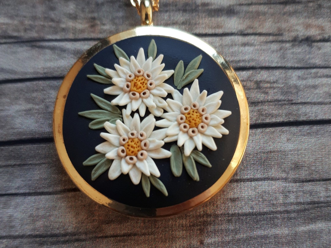 Edelweiss Necklace Locket With 3 Photos for Mom Edelweiss Jewelry ...
