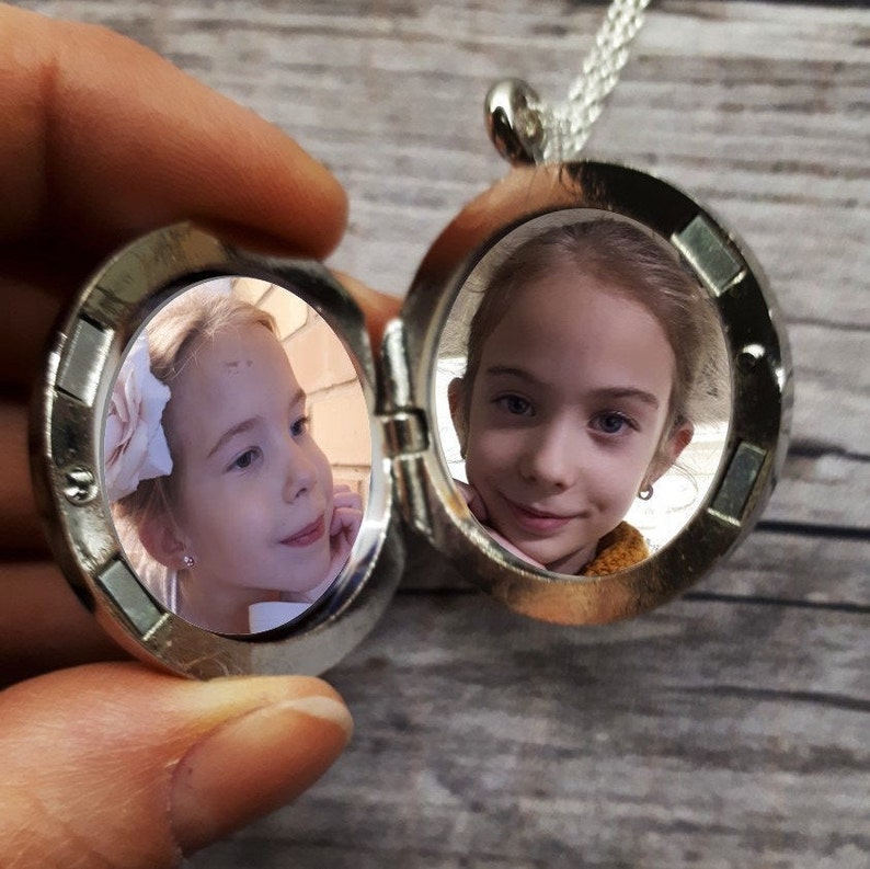 Daisy Locket Necklace 3 Photo Locket With Message Graduation | Etsy