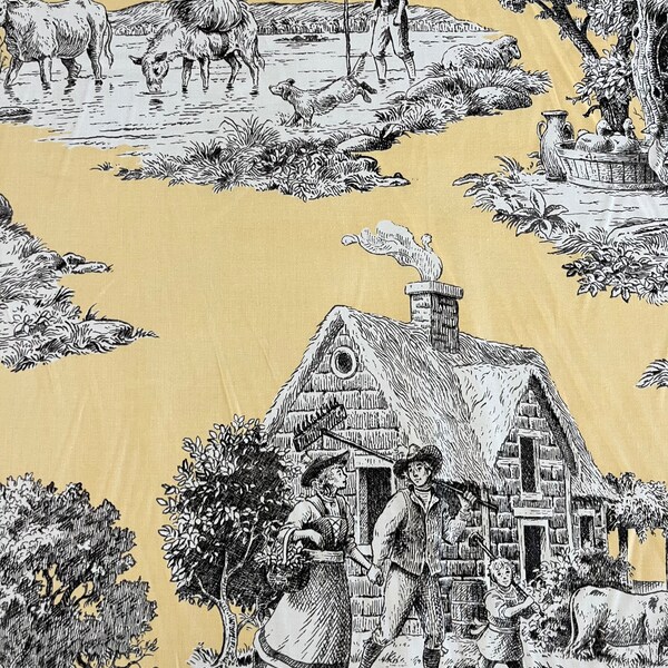 Yellow Toile - Etsy