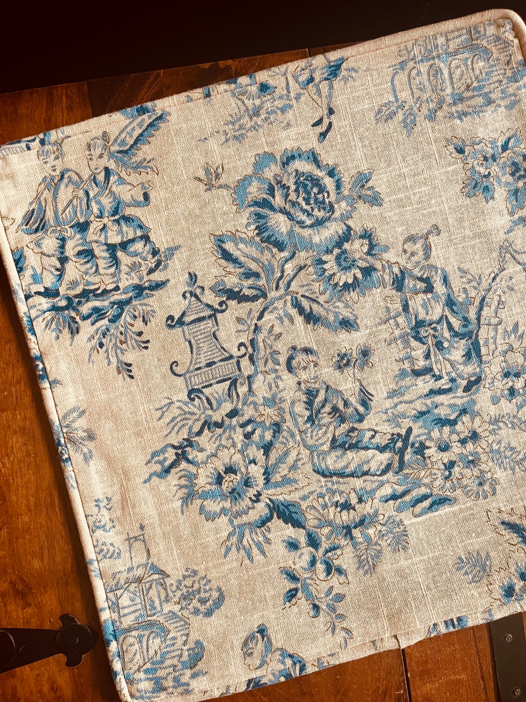 Blue Toile Chinoiserie Pillow Cover, Toile De Joy Pillow Cover, Toile ...
