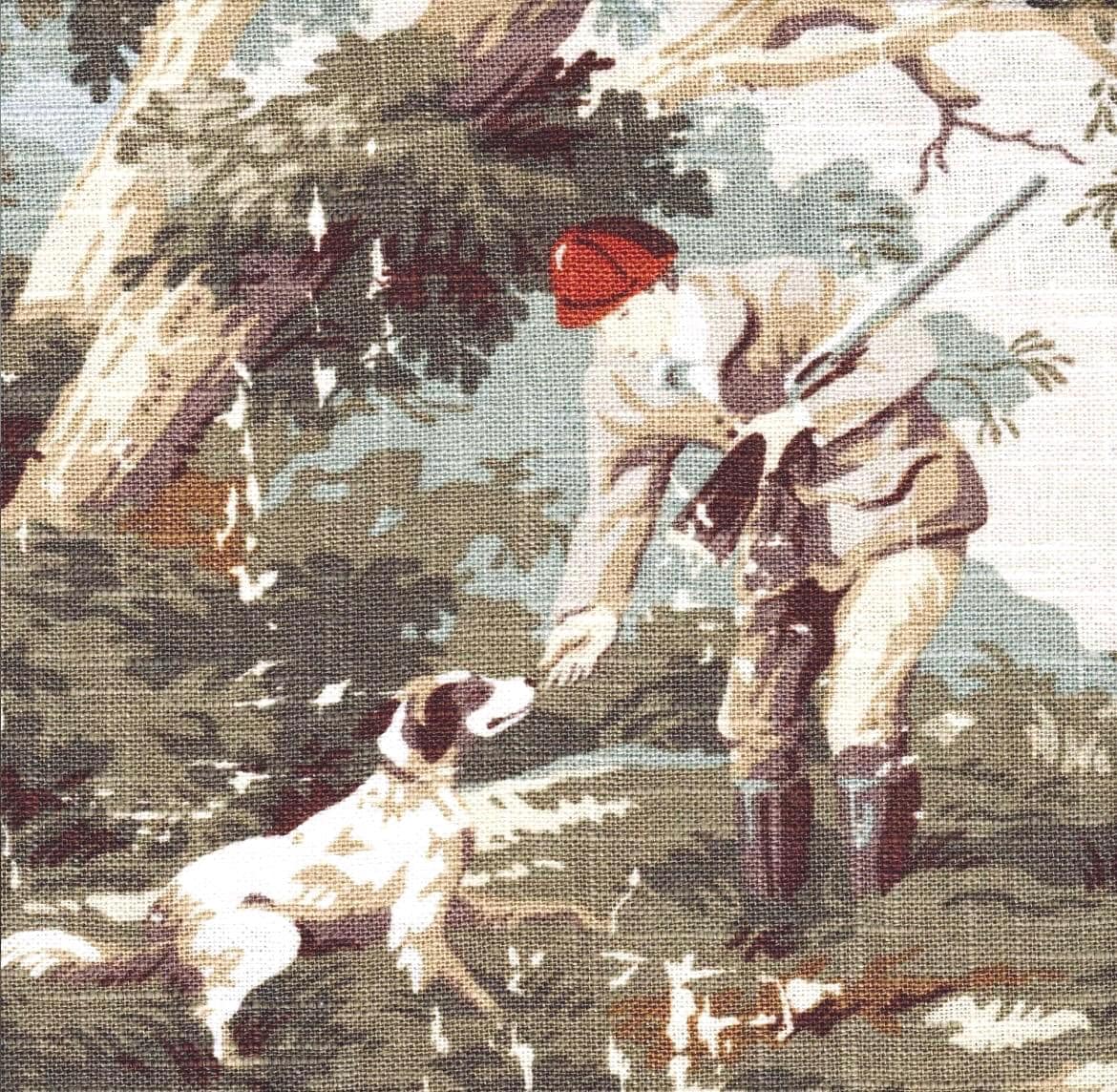 Avondale Vintage Hunting Fishing Toile Fabric: French Country Cabin ...