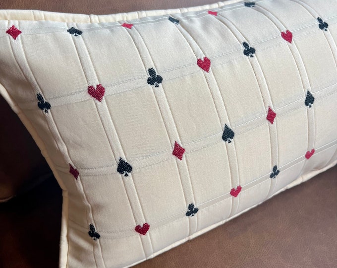 Playing Cards Pillow Set/ Decorative Throw Pillows/ Playing Cards ...
