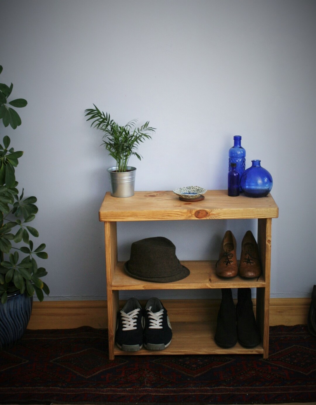 Wooden Shoe Rack Low Mud Boot Room Bench 65wx60hx29dcm - Etsy
