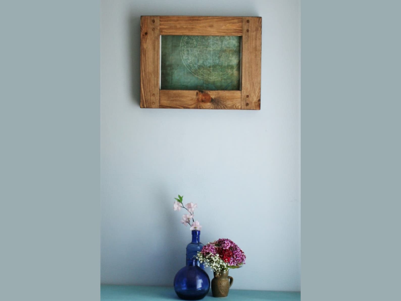 Wooden Frame for Photo & Picture, 12 X 8 Inch, Large Dark Wood Chunky ...