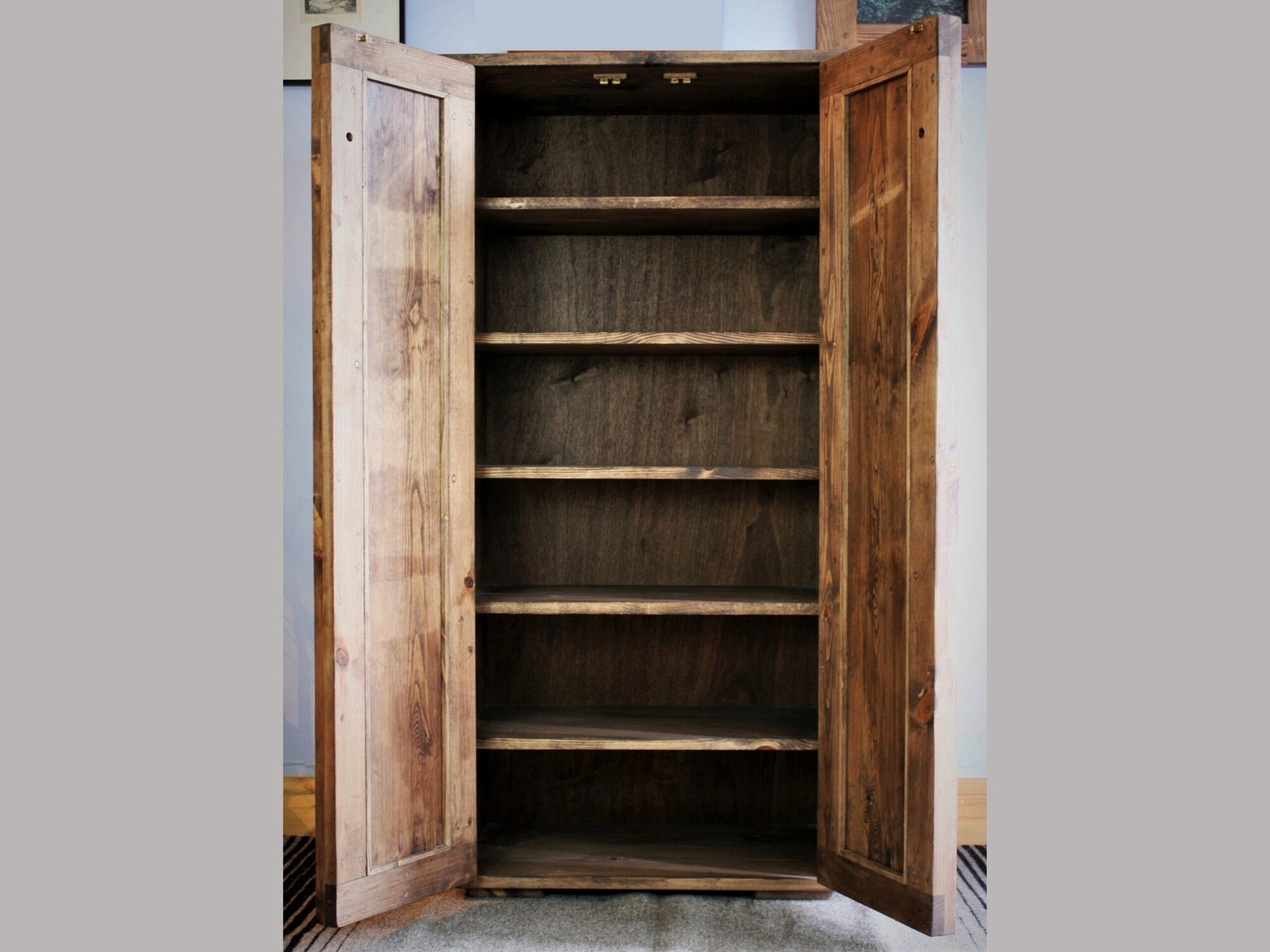 Kitchen Larder Utility Cupboard Tall Rustic Pantry Cabinet - Etsy UK