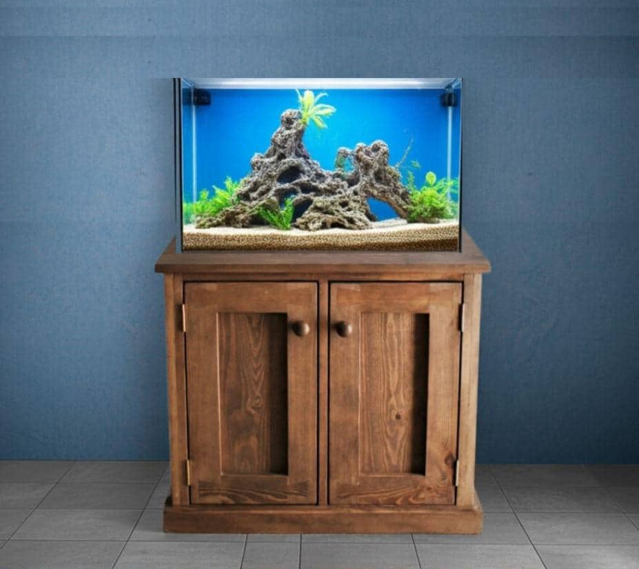 Wooden Aquarium Cabinet, Large Fish Tank Stand With Doors & Shelf ...
