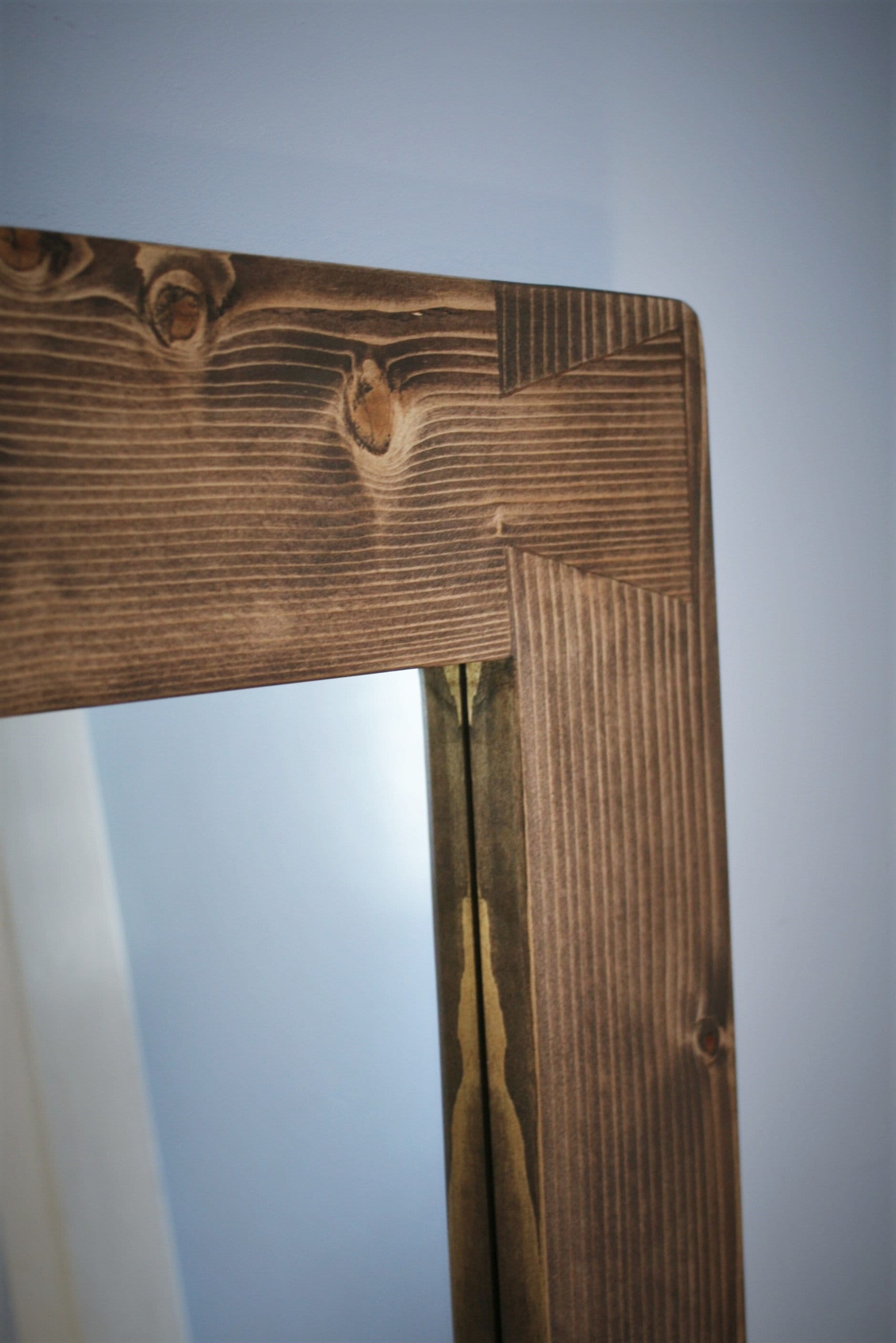 Large Wooden Wall Mirror With a Thick & Chunky Dark Rustic - Etsy UK