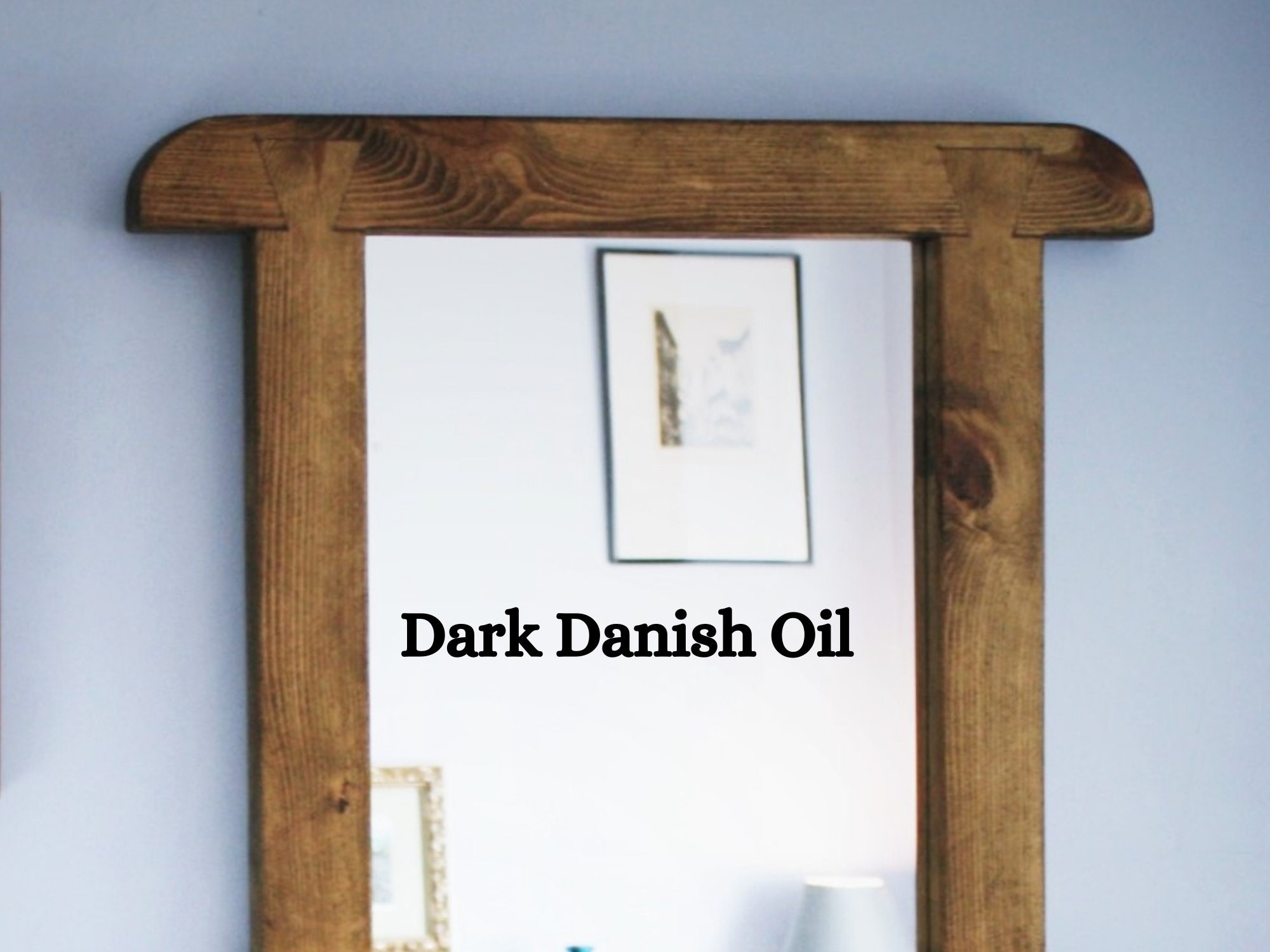 Hallway Mirror With Narrow Shelf in Natural Rustic Wood 65W X - Etsy UK