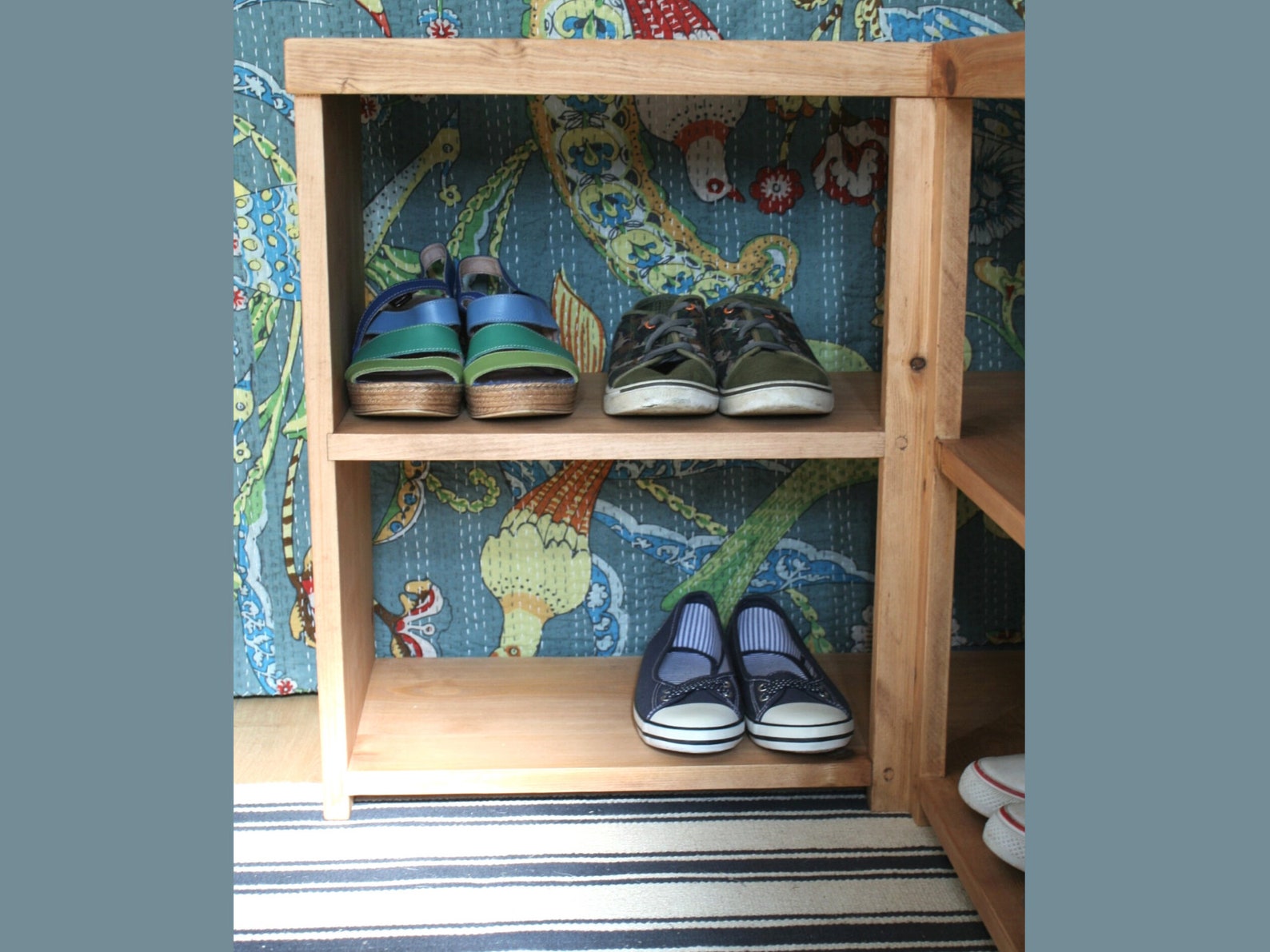 Corner Shoe Rack Wooden Hall Bench Seat Shelves 75W X 60H X - Etsy UK