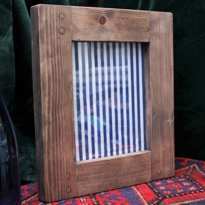 Wooden Frame for Picture & Photo, 8 X 10 Inch Large, Dark Wood, Chunky ...