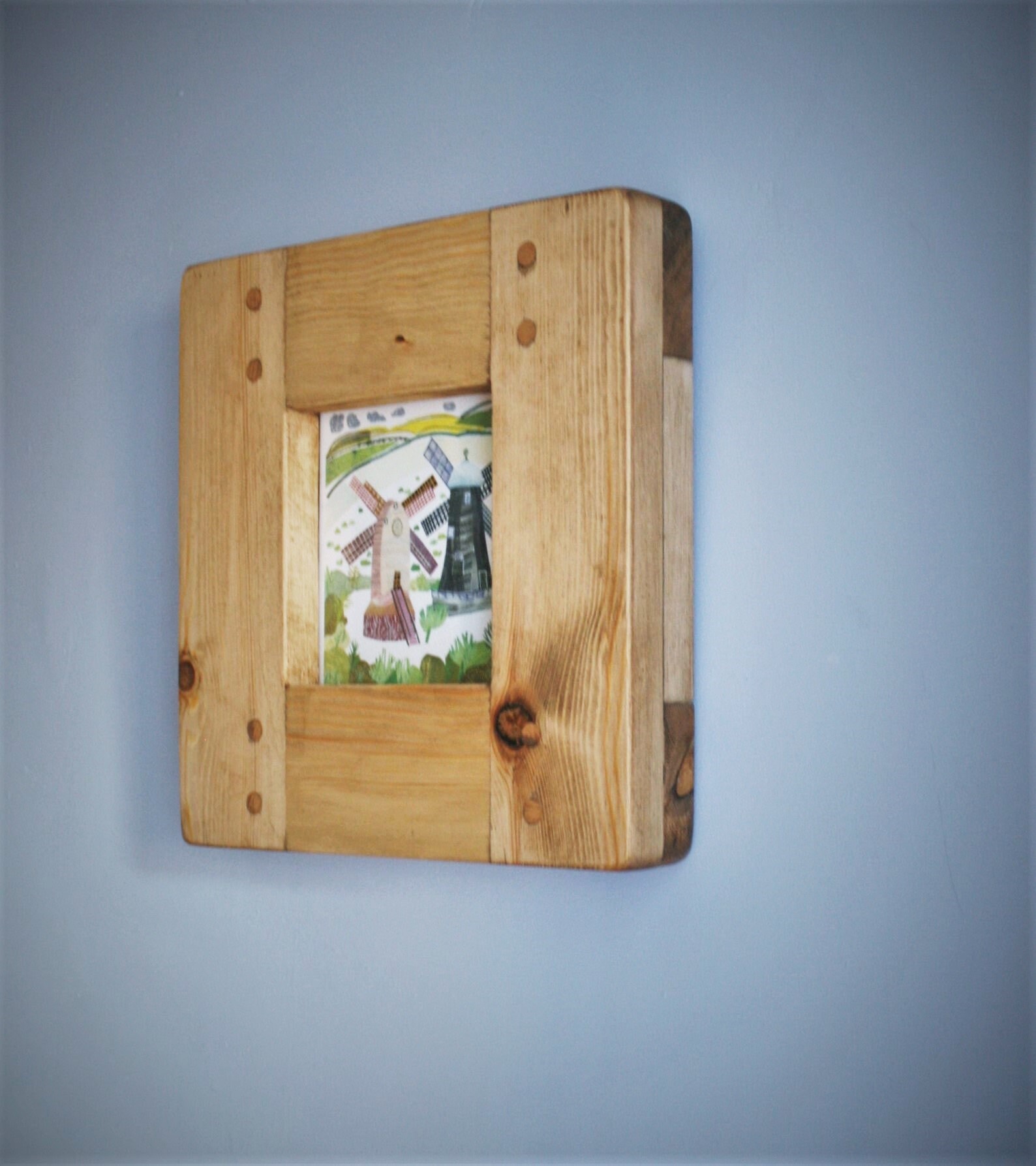 Square Wooden Picture & Photo Frame Small Chunky Frame for 5 | Etsy