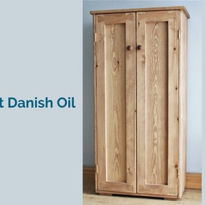 Kitchen Larder Utility Cupboard, Tall Rustic Pantry Cabinet 130hx68wx36 ...