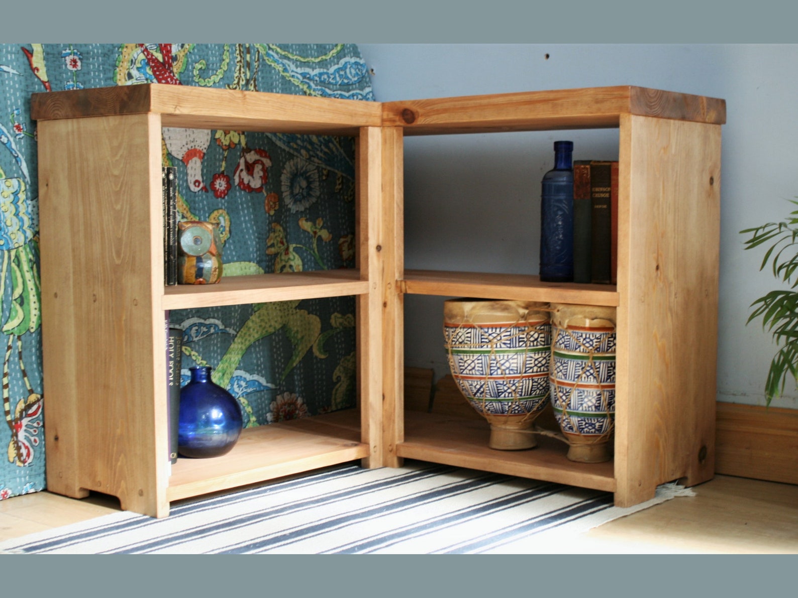 Corner Bookshelf Wooden Bookcase Shelves 75W X 60H X 29D Cm - Etsy UK