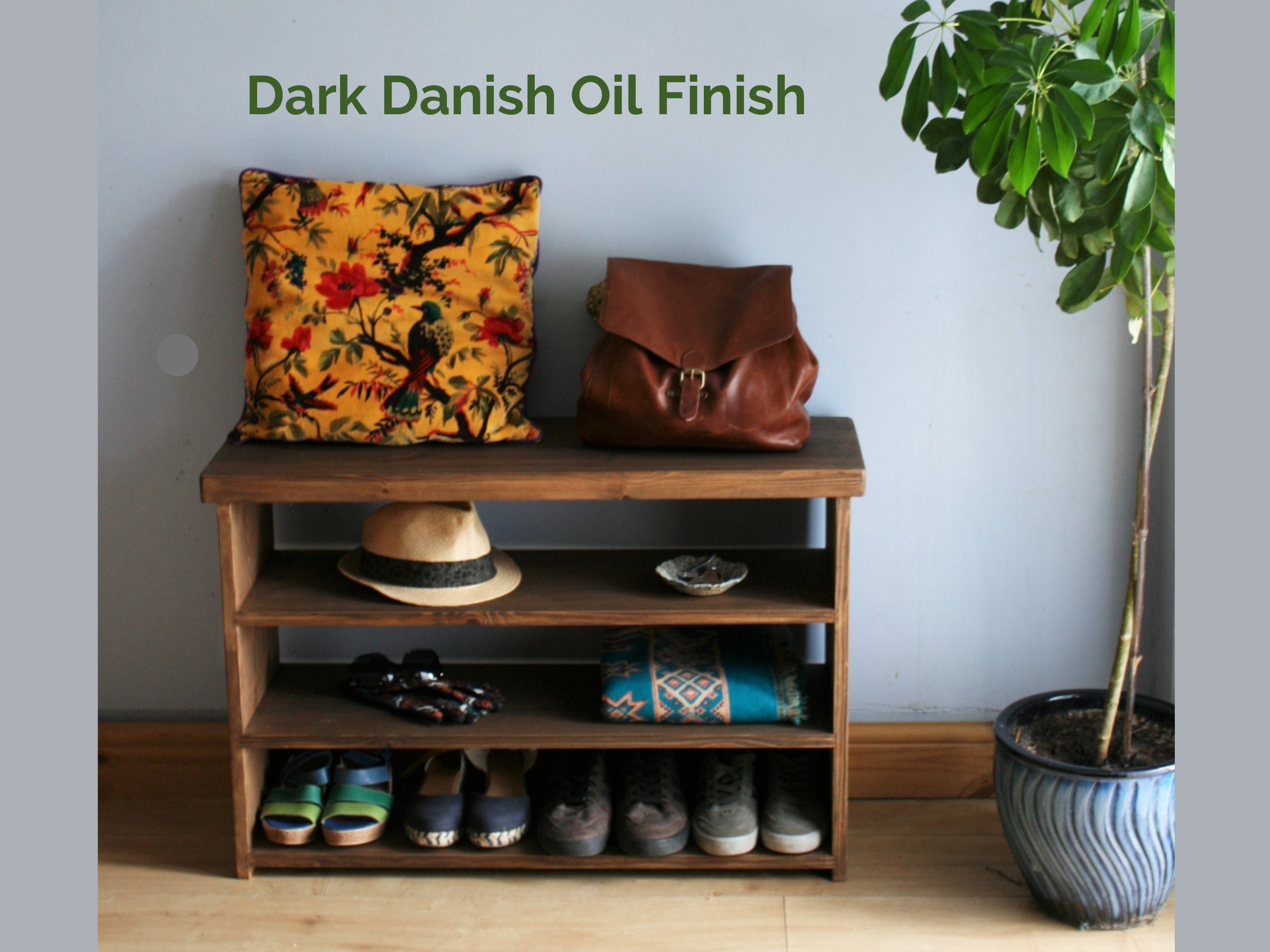 Corner Shoe Rack Wooden Hall Bench Seat Shelves 75W X 60H X - Etsy UK