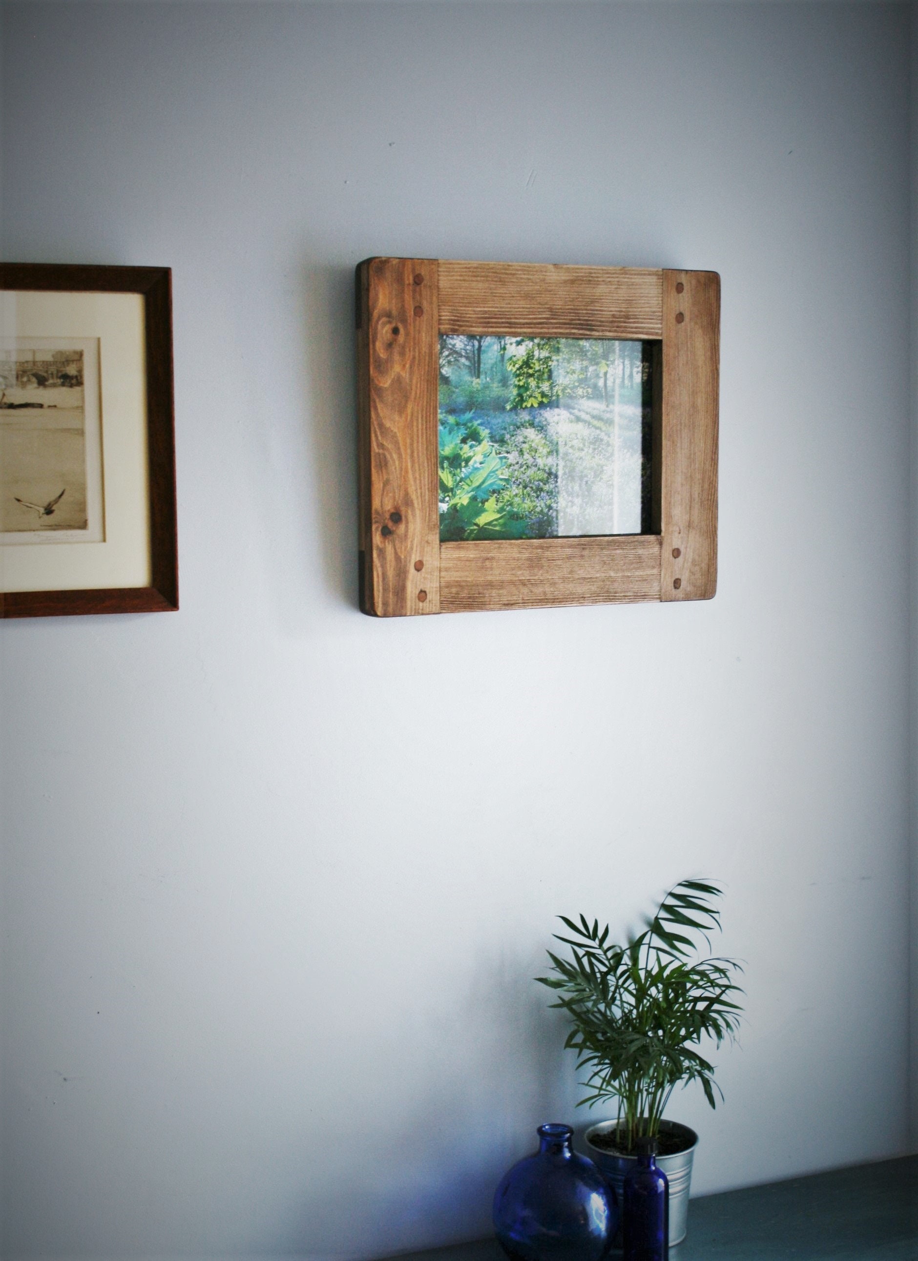 A4 Wooden Frame for Photo & Picture, Large Dark Wood Frame, Chunky ...