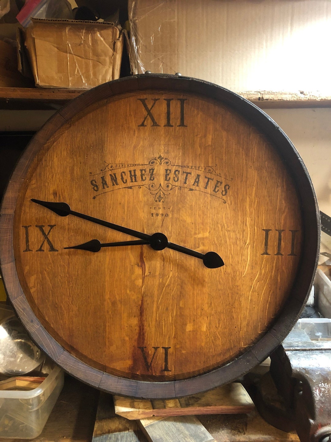 Custom Napa Valley Wine Barrel Clock - Etsy