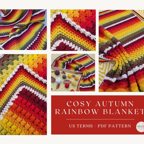 Chasing Rainbows Pattern PDF Download Blanket Afghan - Etsy