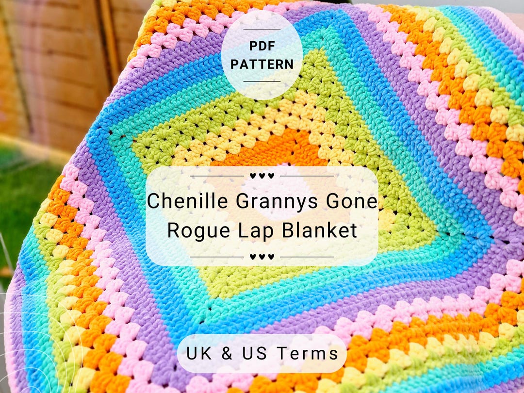 Chenille Grannys Gone Rogue Blanket | Crochet Pattern | PDF Download ...