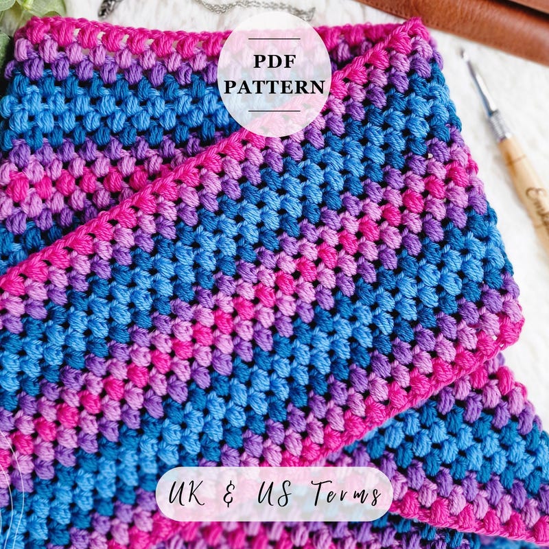 Puff Stitch Scarf - Etsy