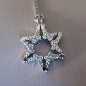 Cubic Zirconia Butterfly Jewish Star of David Pull Apart Necklace - Etsy