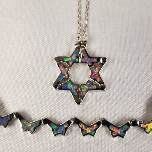 Butterfly Star of David Necklace Jewish Star Necklace - Etsy